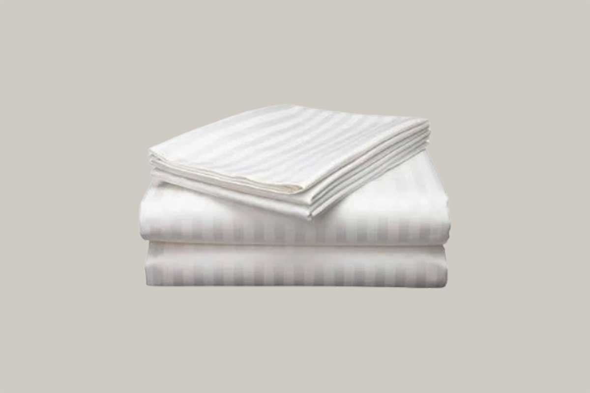 White Stripe Flat Sheet – The Comphy Company