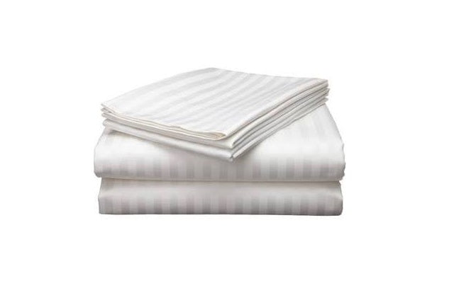 White Stripe Fitted Sheet – The Comphy Company